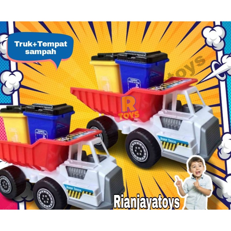 Jual Mainan Mobil Truk Angkut Sampah - Mainan Dump Truck Sampah AK34 ...