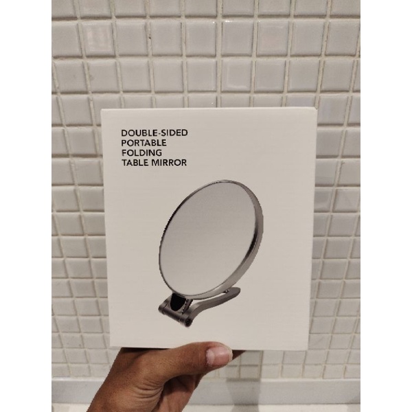Jual Miniso Double Sided Portable Folding Table Mirror | Shopee Indonesia
