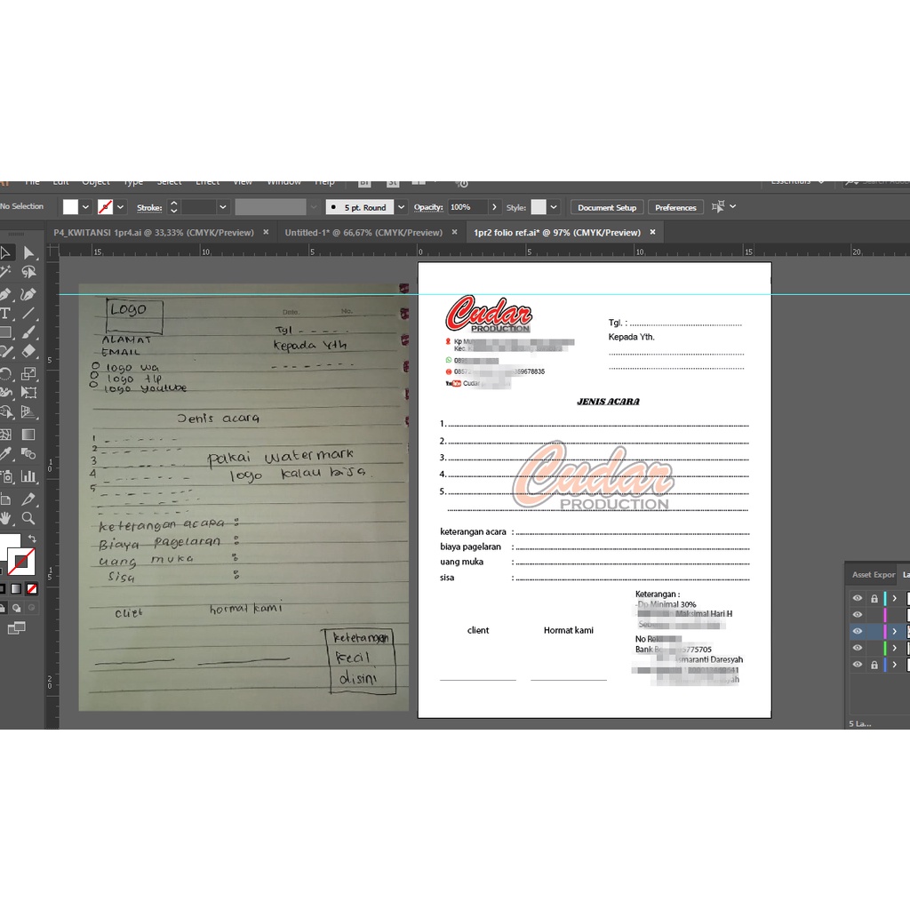 Jual desain / layout nota / ambil file nota | Shopee Indonesia