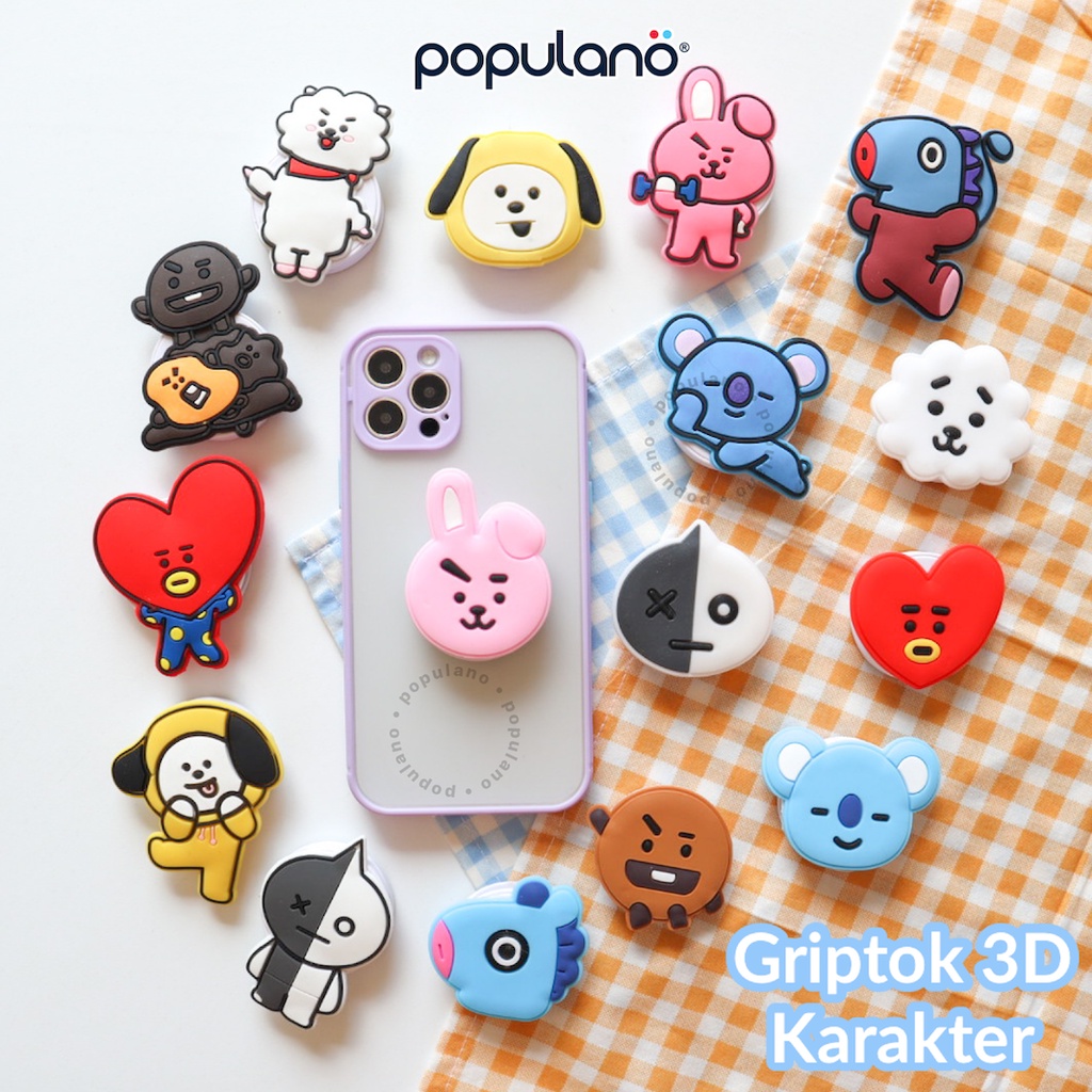 Jual Griptok Ring 3D KPOP Grip Tok Hp Korea Phone Grip Holder Universal ...