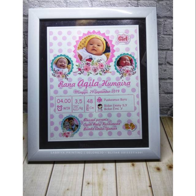 Jual Baby Frame Biodata Bayi | Shopee Indonesia