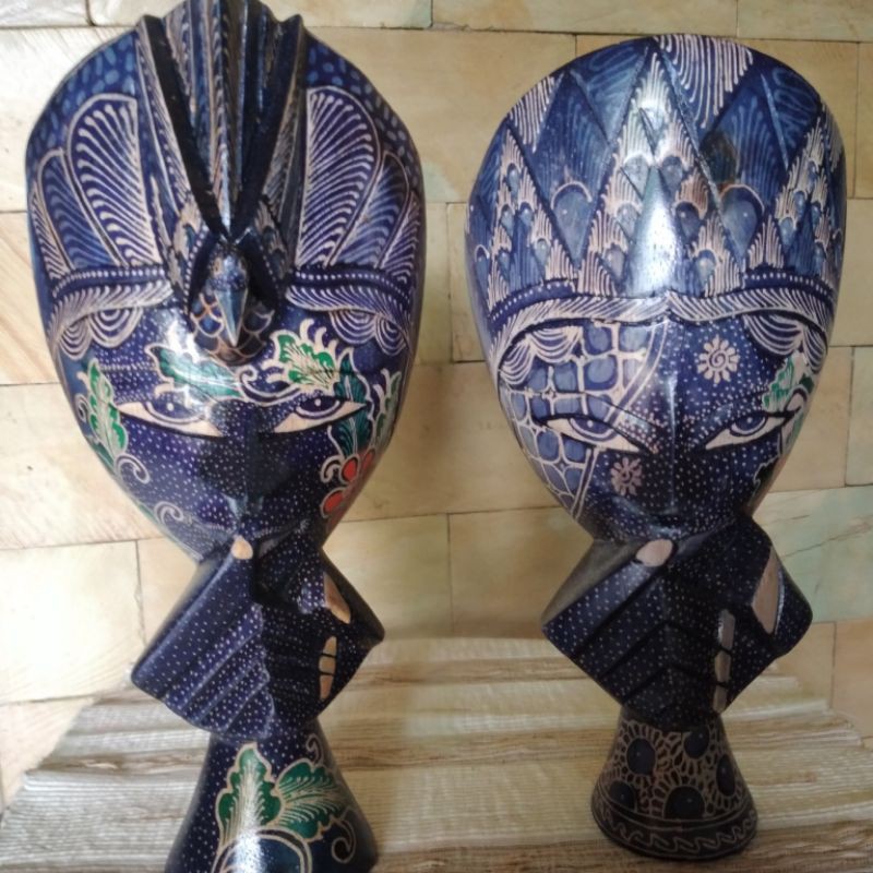 Jual TOPENG TANGAN UNIK KAYU BATIK RAMA & SHINTA-M 2pcs ...
