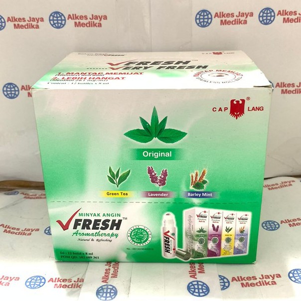 Jual V Fresh Original Box Isi 12 Botol @8ml - Minyak Angin Cap Lang ...