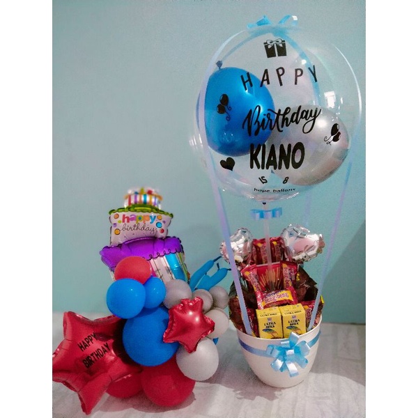 Jual Jumbo Buket balon isi snack + mini stand balon | Shopee Indonesia
