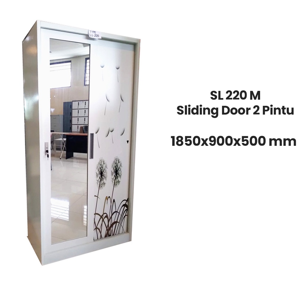 Jual Lemari Baju Besi - Lemari Pakaian Besi Sliding / 2 Pintu / 3 Pintu | Shopee Indonesia