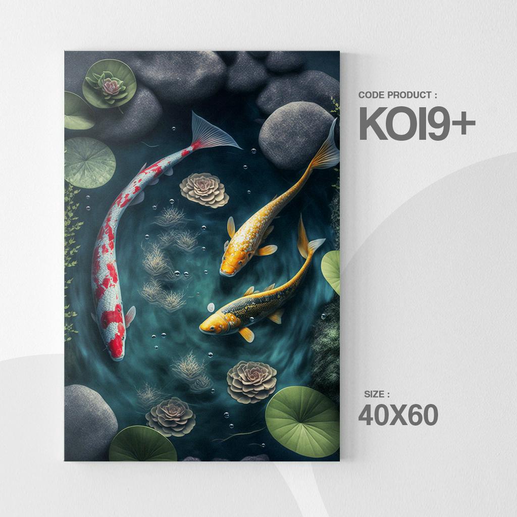 Jual Hiasan Dinding Aesthetic Ruang Tamu Wall Decor Pajangan Ikan Koi ...