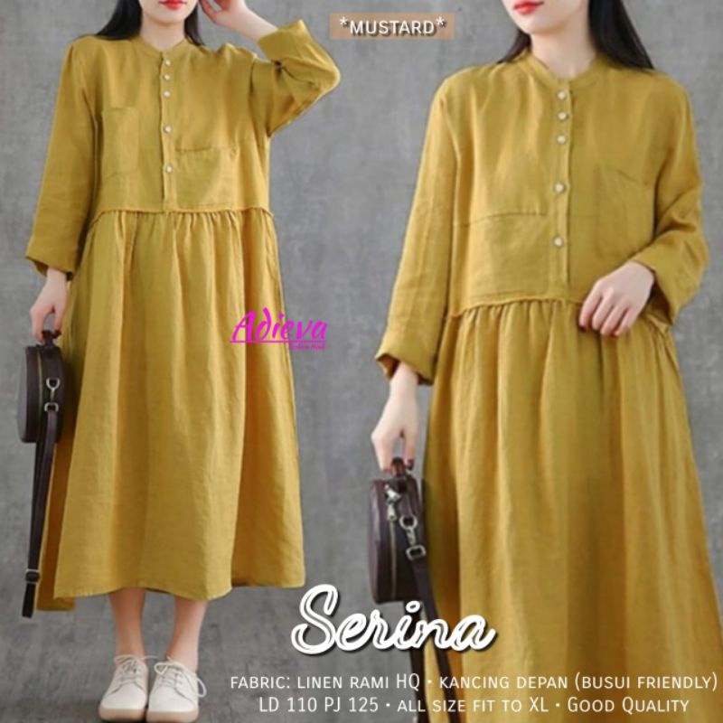 Jual Sherina bahan Linen rami Hq by Adieva | Shopee Indonesia