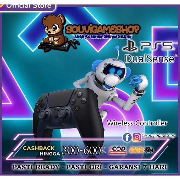 Jual STICK STIK CONTROLLER PS5 PS 5 DS5 DS 5 DUALSENSE 5 MIDNIGHT BLACK ...