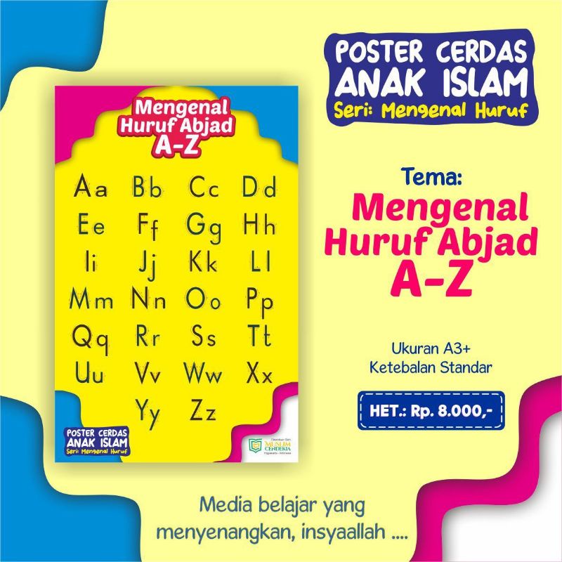 Jual Poster abjad poster huruf besar huruf kecil | Shopee Indonesia