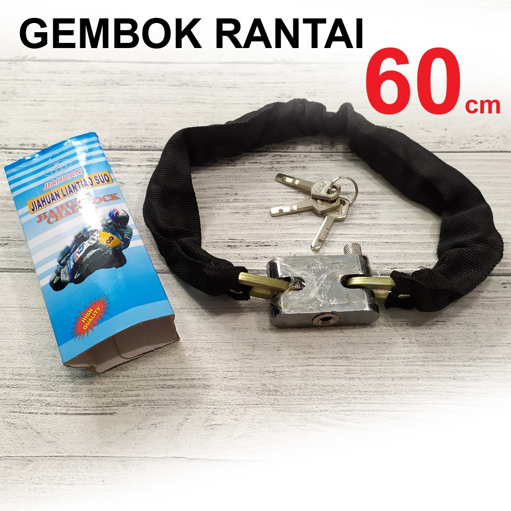 Jual Gembok Rantai Sepeda / Motor / Pagar 60cm L38 | Shopee Indonesia