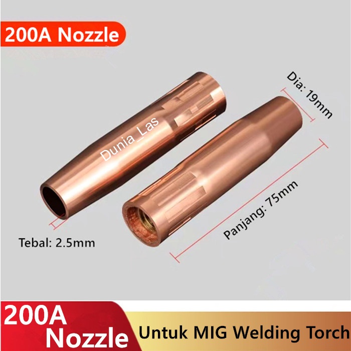 Jual 5PCS Tipe Panasonic 200A 350A 500A Nozzle Nossel Nozel MIG Co Co2 Welding Torch | Shopee ...