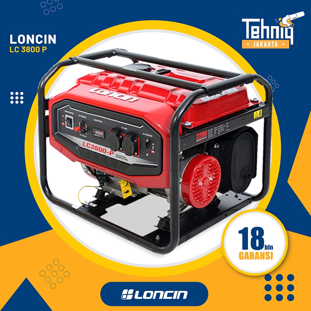 Jual Generator Genset Listrik Bensin LONCIN LC 3800-P Performance ...
