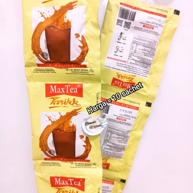 Jual Teh Tarik MAXTEA Tarikk (10 sachet @ 25 g) Max Tea | Shopee Indonesia