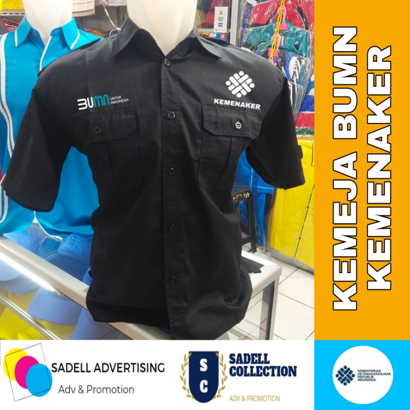 Jual Kemeja PDH BUMN Kemnaker RI Seragam PDH BUMN Kemnaker RI Hitam ...