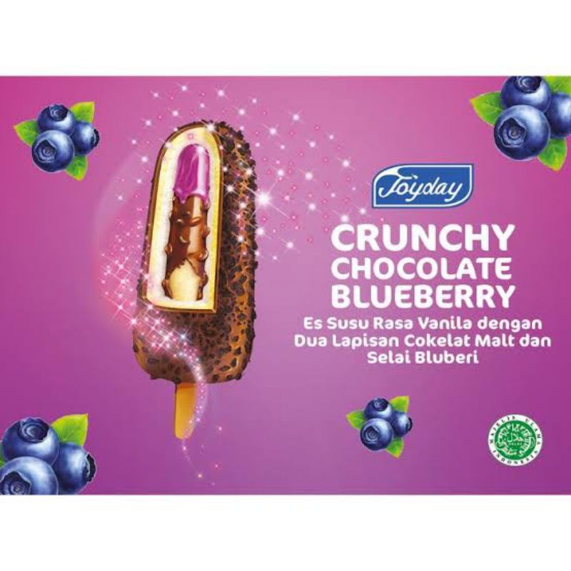 Jual joyday crunchy choco blueberry/choco malt | Shopee Indonesia