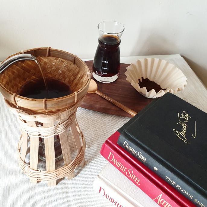 Jual Produk Terbaik] Bamboo Coffee Dripper (Set-1 Bamboo Stand, 1 ...