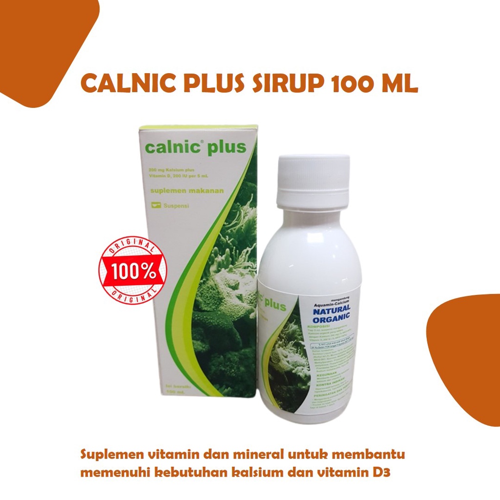 Jual CALNIC PLUS SIRUP 100 ML Suplemen Vitamin Kalsium + Vitamin D3 ...