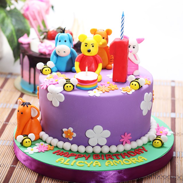 Jual Kue Ulang Tahun Winnie the Pooh / Diameter 20 cm / Fondant ...