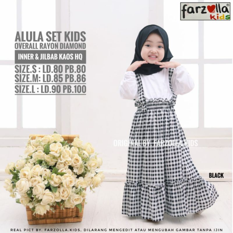 Jual Alula Set Kids Overall original FARZOLLA KIDS 3 in 1 (inner ...