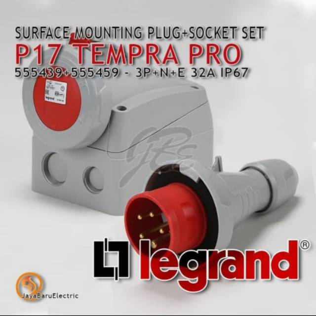 Jual Legrand P17 Tempra Pro Paket 1 Set Plug Surface Mounting Socket 3P ...