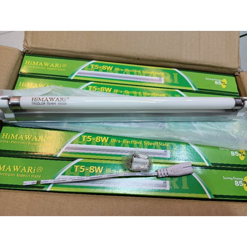 Jual Lampu TL T5 8W 30CM HIMAWARI Satu Set Siap Pakai!!! | Shopee Indonesia