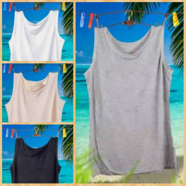 Jual ( COD ️ ) TANK TOP ELENA FREE SIZE BAHAN LEMBUT TALI LEBAR 7591 ...
