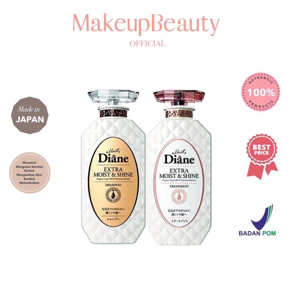 Jual MOIST DIANE Extra Moist & Shine Shampoo / Treatment 450ml | Shopee ...