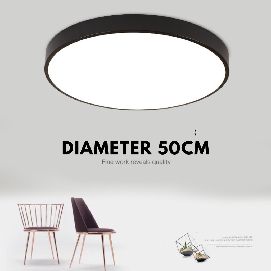 Jual Lampu LED Plafon Atap Rumah Minimalis Bulat Besar Cahaya Kuning ...