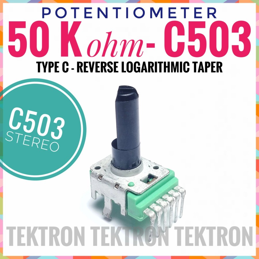Jual Potentiometer 2x50Kohm C503 type C potensio Pot 50K Mixer Audio Ampli | Shopee Indonesia