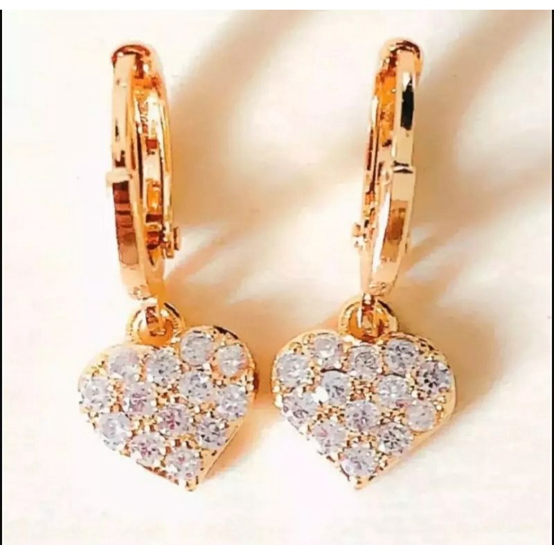 Jual anting love titanium gold terlaris anti karat dan anti luntur ...