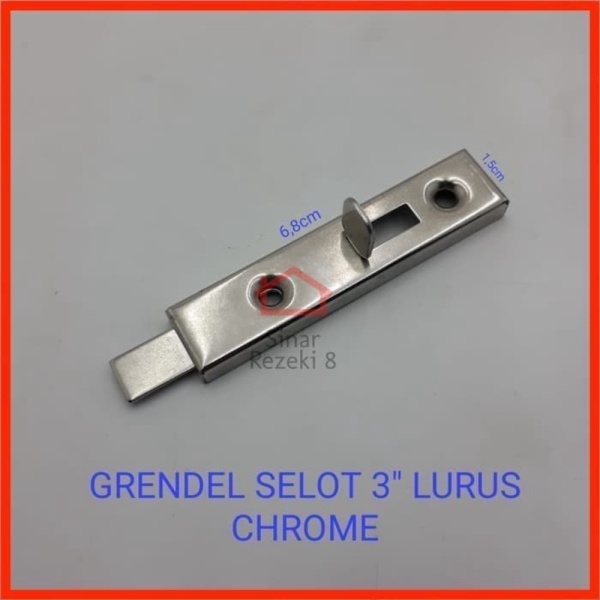 Jual Stock Terakhir Grendel Selot LURUS 3 Inch Chrome Pintu Kunci ...