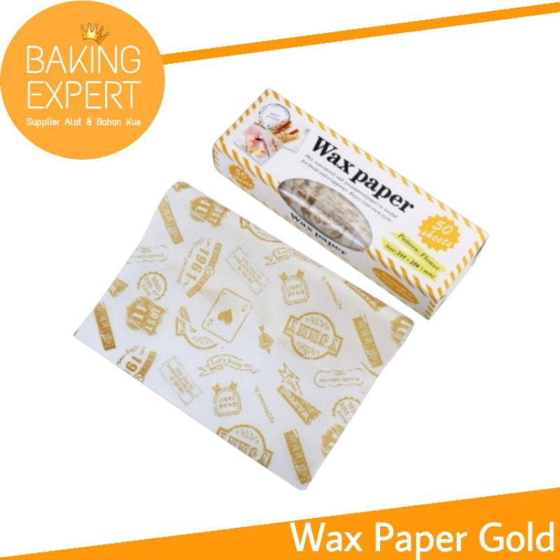 Jual Wax Paper Motif baking paper kertas roti wrap wrapping korean cake ...