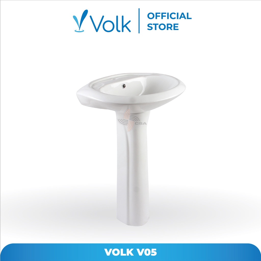 Jual Volk V05 Pedestal Only Lavatory White | Shopee Indonesia