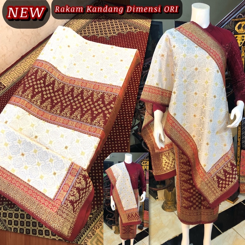 Jual NEW EXCLUSIVE Songket Rakam Dimensi ORI Super Trend 2024 / Panca Warna Limar 5 Dimensi ORI ...