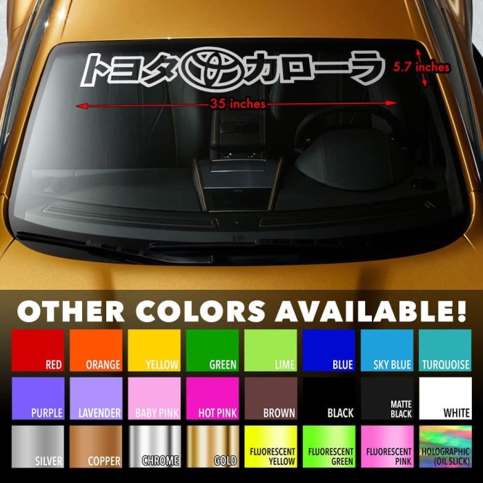 Jual Sticker Stiker Corolla Kanji Jdm Toyota Kaca Elegan Shopee Indonesia