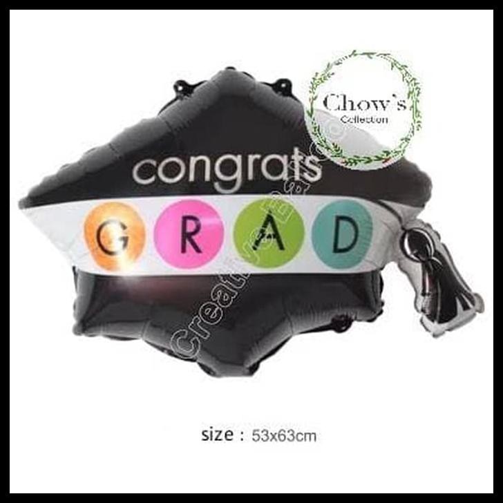Jual Produk Unggulan Balon Foil Topi Toga Graduation Jumbo / Balon Foil ...