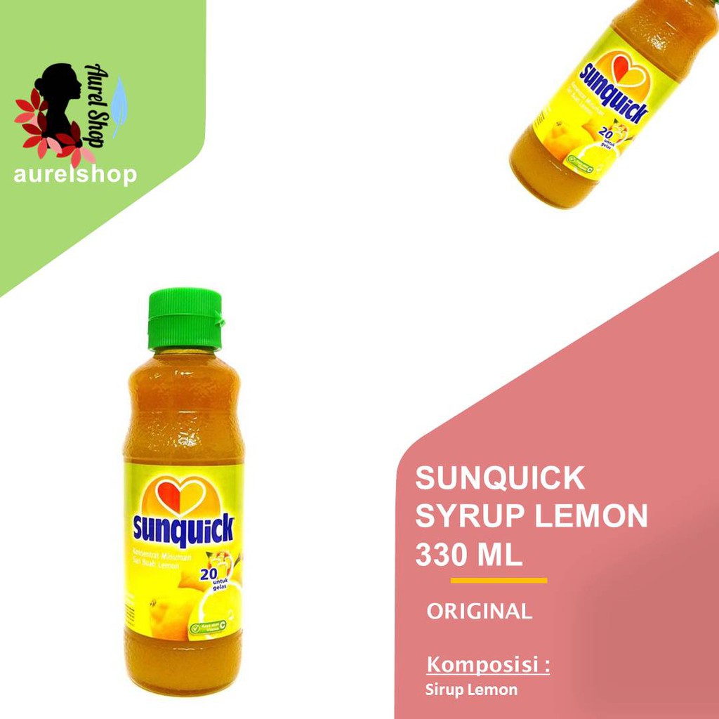 Jual SUNQUICK Sirup Syrup Lemon kemasan Botol 330 ml | Shopee Indonesia