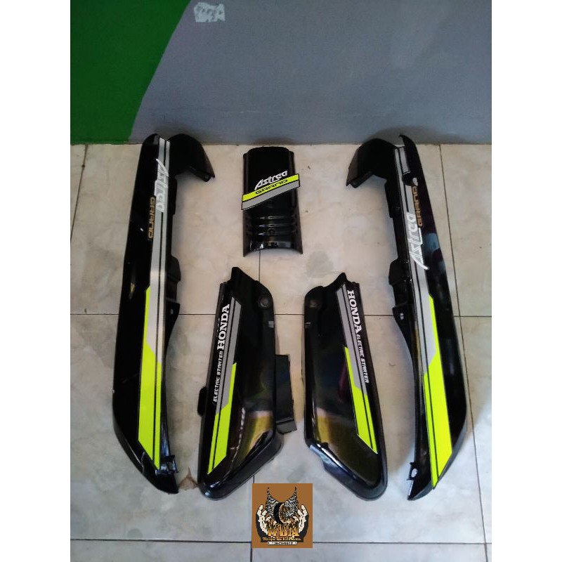 Jual Body grand bulus set bok aki panel warna hijau stabilo silver ...