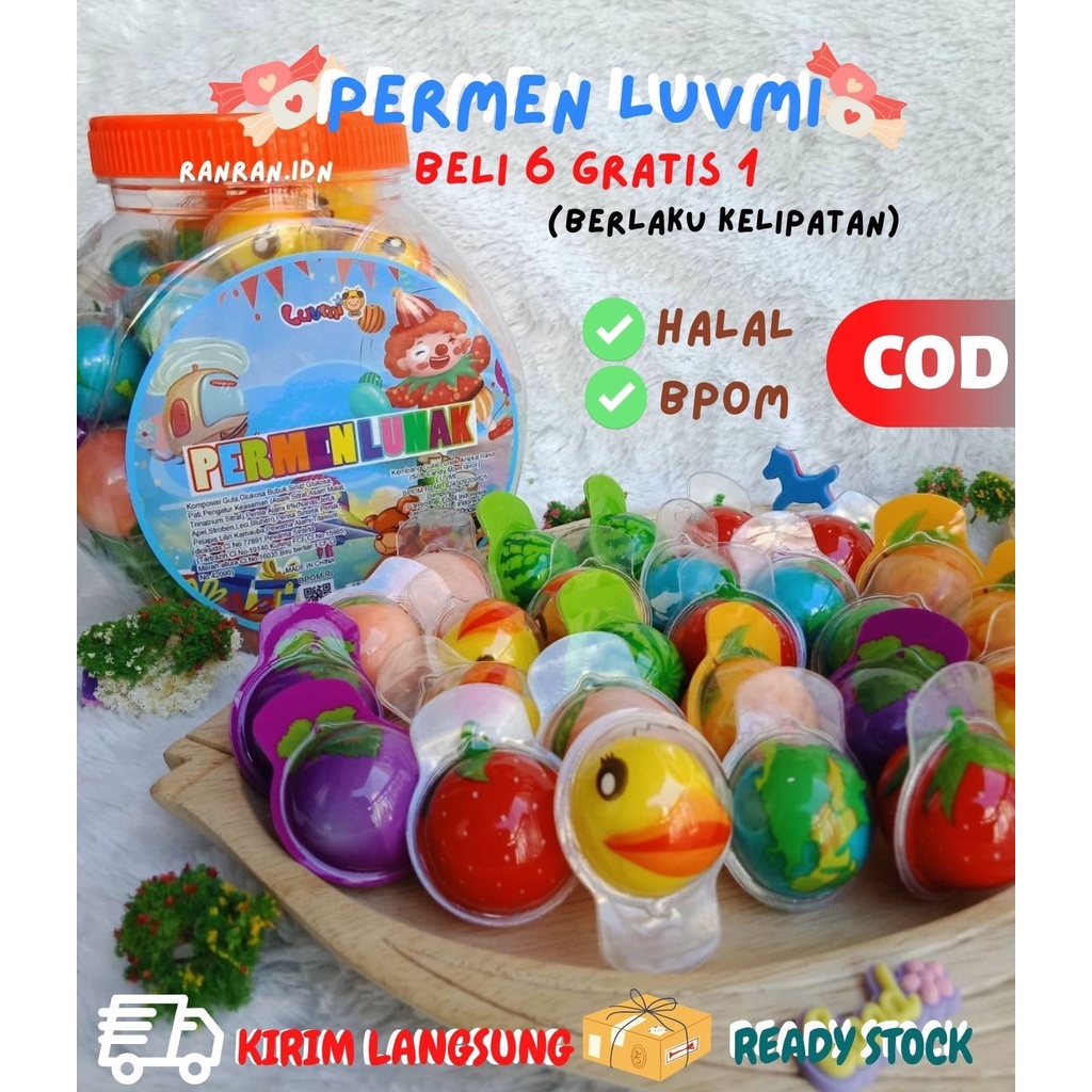 Jual Permen Trolly Gum / Permen lunak permen viral, bukan permen karet ...