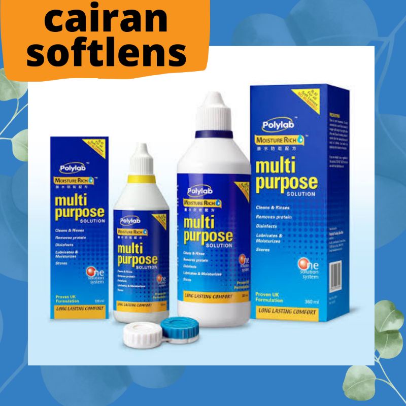 Jual CAIRAN SOFTLENS POLYLAB MULTI PURPOSE 60ml, 100ml, 360ml | Shopee ...