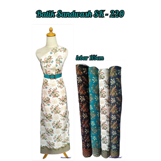 Jual Bahan Kain Batik Sandwash halus SK - 220 batik sanwos senwos lembut murah meteran | Shopee ...