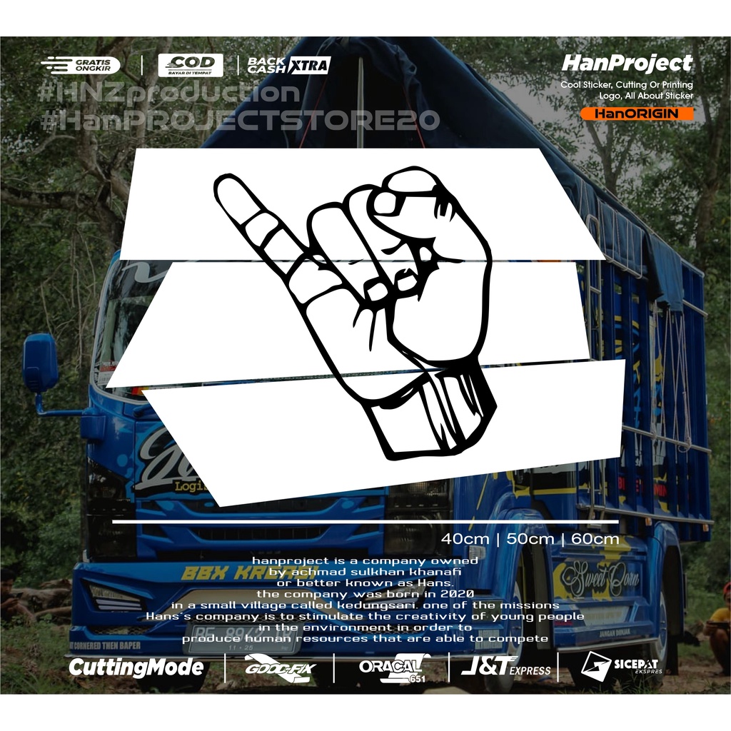 Jual STICKER KACA MOBIL PINTU TRUK DAN PICK UP TERBARU GAMBAR TANGAN ...