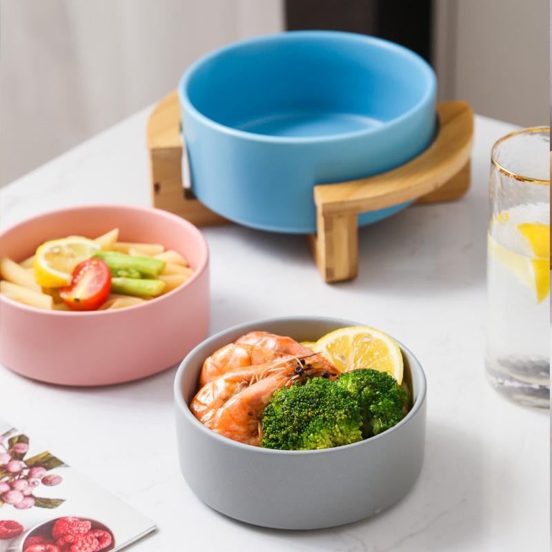 Jual Mangkuk saji mangkuk sup bulat bahan keramik dengan aneka warna ...