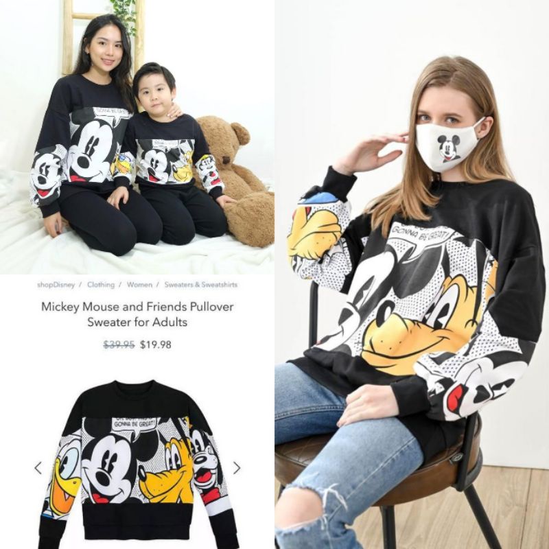 Jual READY!! SWEATER DISNEY GOOFY MICKEY MOM AND KIDS COMIC (FREE ...