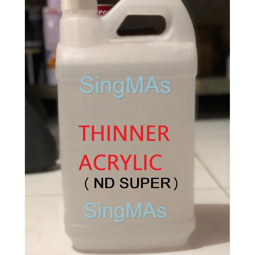 Jual THINNER Thiner ACRYLIC / ND Super Gloss + Jurigen 5 Ltr Tinner ...