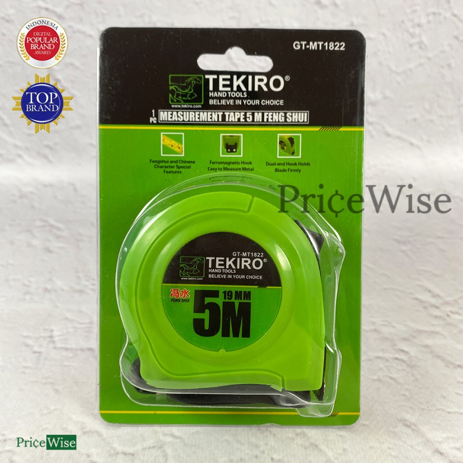 Jual Meteran 5m Feng Shui Tekiro Measurement Tape 5 m Feng Shui Roll ...