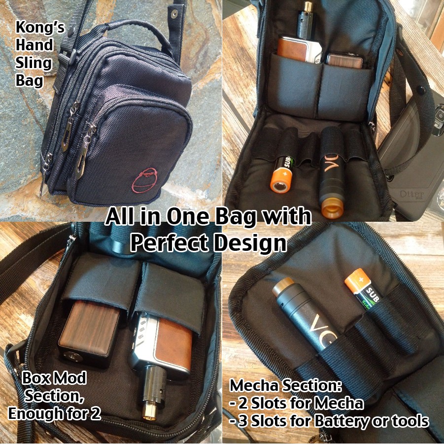 Jual Kong Hand-Sling-Bag Vape Vapor Multi Fungsi For Box Mod, Mecha, HP ...