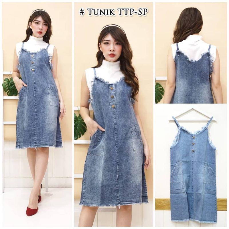 Jual OVERALL JEANS RAWIS KODE TT / ROK OVERALL TERBARU | Shopee Indonesia
