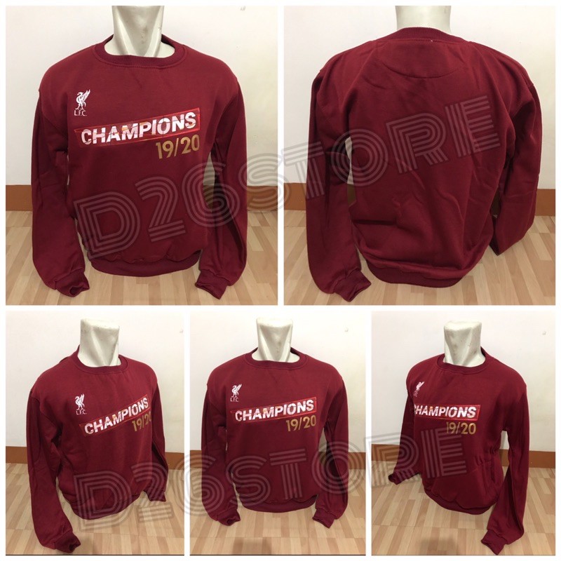Jual Sweater Sweatshirt Liverpool Champions 19 / 20 Liverpool Juara ...