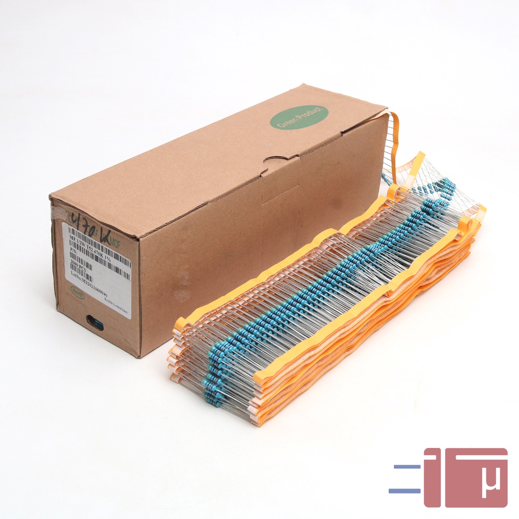 Jual x10 Resistor 470K 1/2W Metal Film 1% Taiwan Kaki Tembaga | Shopee Indonesia